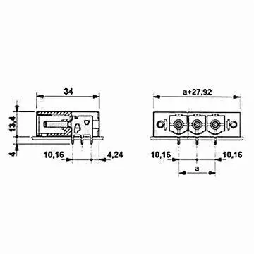 1000v/40a Pcba Plug-in Terminal Block Connection With 10.16mm Pin ...