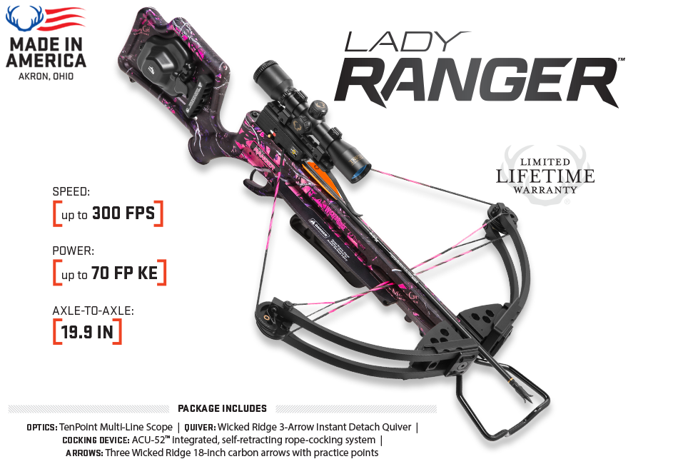 Tenpoint - Wided Ridge Lady Ranger Crossbow คุณภาพสูง Tenpoint - Wided ...