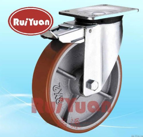 Heavy Duty Casters With Total Lock Brake Type Urethane Pu Wheel, High ...