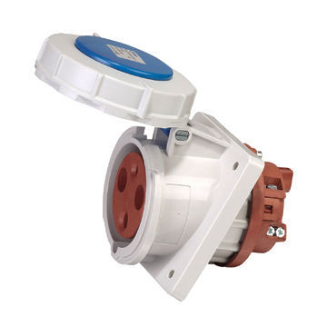 Ip67 Waterproof/3-pin/63a/230v Ac/industrial Diagonal Panel Mounted ...