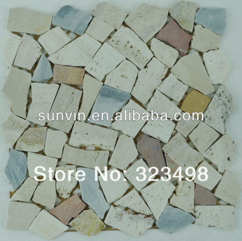 Irregular Marble Stone Mosaic Tile Pattern Decorative Floor Tile, High ...