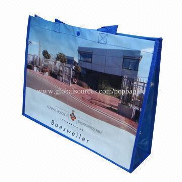 Carriage Bag, Made Of Printed Opp Film Laminated, With Nonwoven Cloth ...