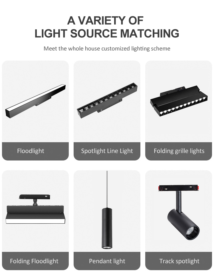 48v Magnetic Track Light System With Aluminum Recessed Track - New ...