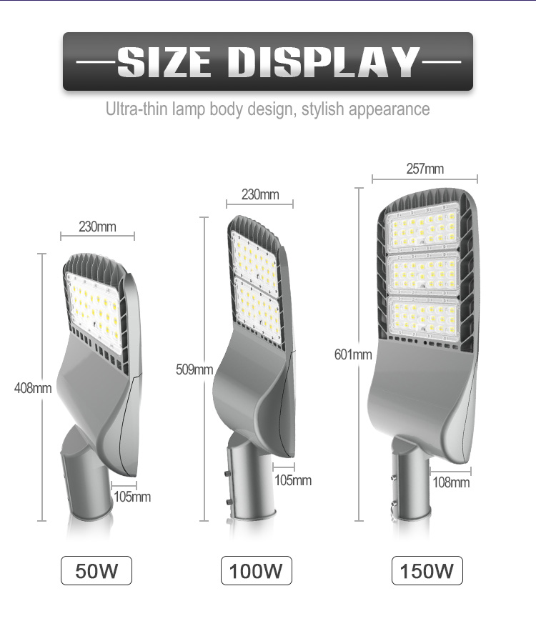 Ip65 Aluminum Square Surface-mounted 150w Led Street Lights For Roads ...