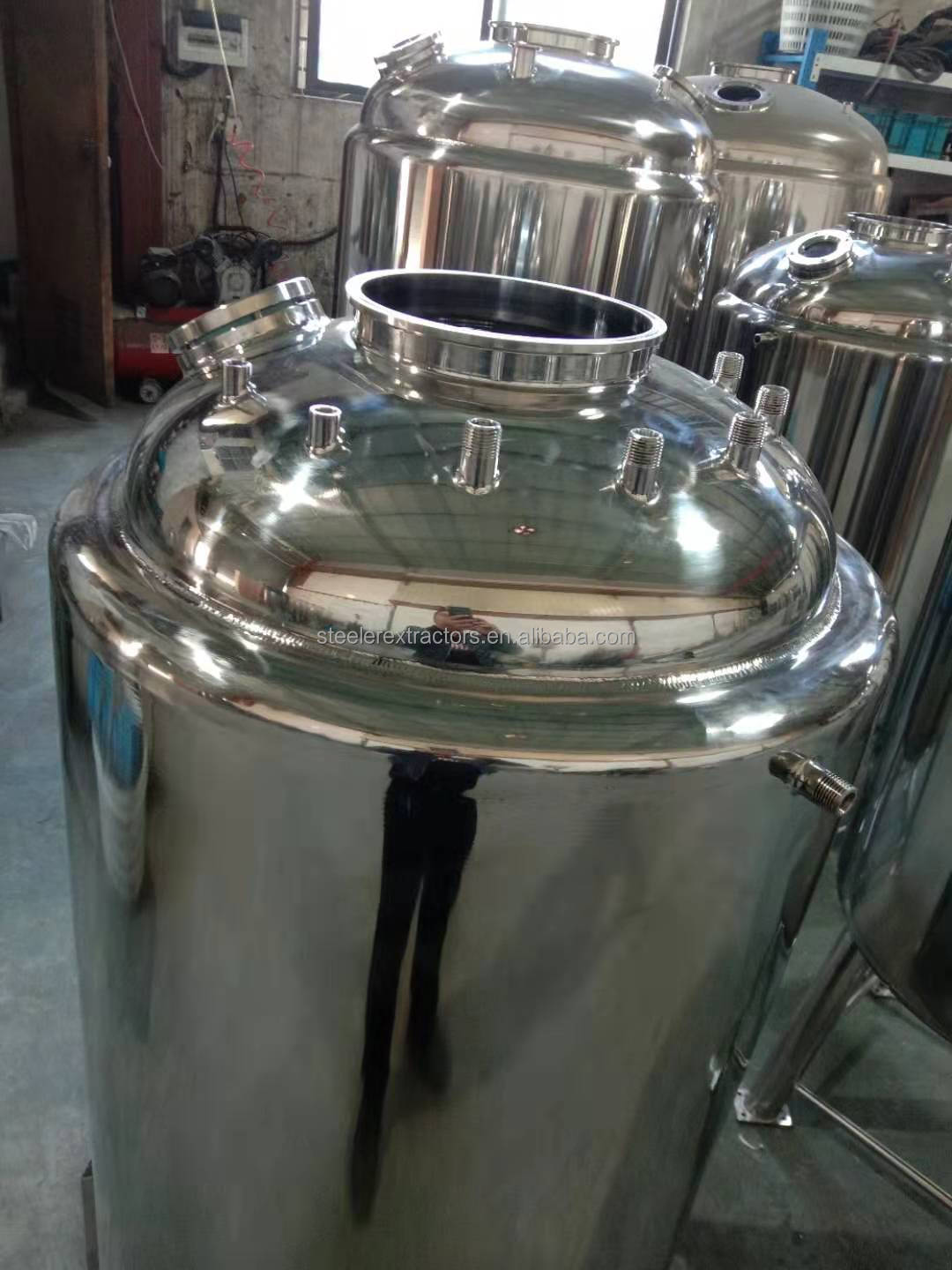20\" X 54\" Ss304 Double Jacketed Solvent Tank With Coils And Four Legs ...
