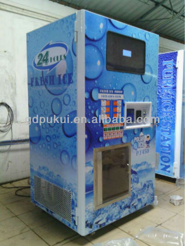 Automatic Ice Vending Machines Of Lcd Aderstising Display Type Coin ...