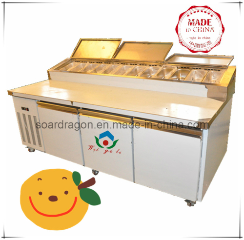 3 Doors Pizza Fridge With Working Bench, High Quality 3 Doors Pizza ...