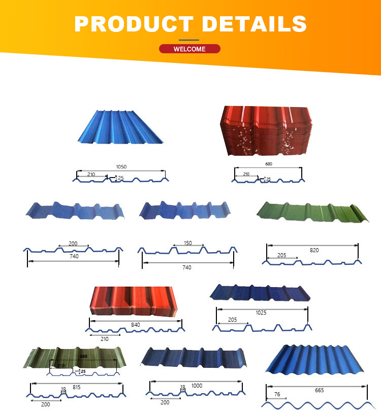 Pre-painted Galvanized Corrugated Steel Roof Sheets With Color Coating ...