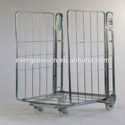Logistic Welded Foldable Metal Mesh Trolley Carts, High Quality ...