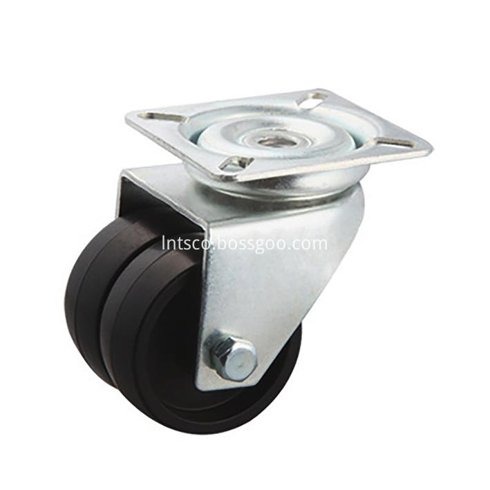 Flat Plate Dual-wheel Casters With Pvc Wheels, High Quality Flat Plate ...