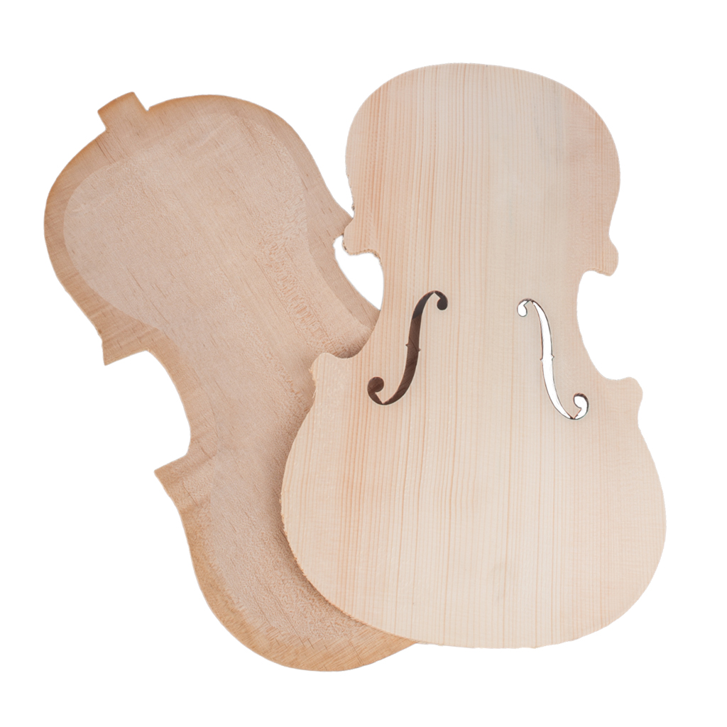 1 Set Wood Unfinished Violins Fiddle Spruce Panel Plate + Maple ...