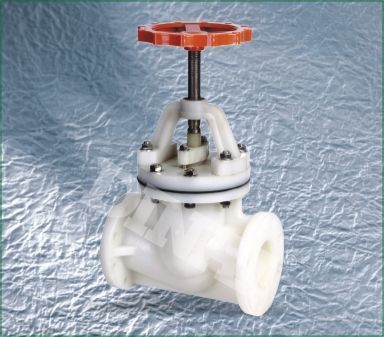 Medium Pressure 2 Way Pvdf Lined Globe Valve Gate Valve With Pvdf Disc ...