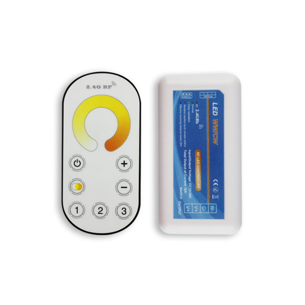 Dc12-24v Rf2.4g Ultra-thin Touch Color Temperature & Rgb Led Controller ...