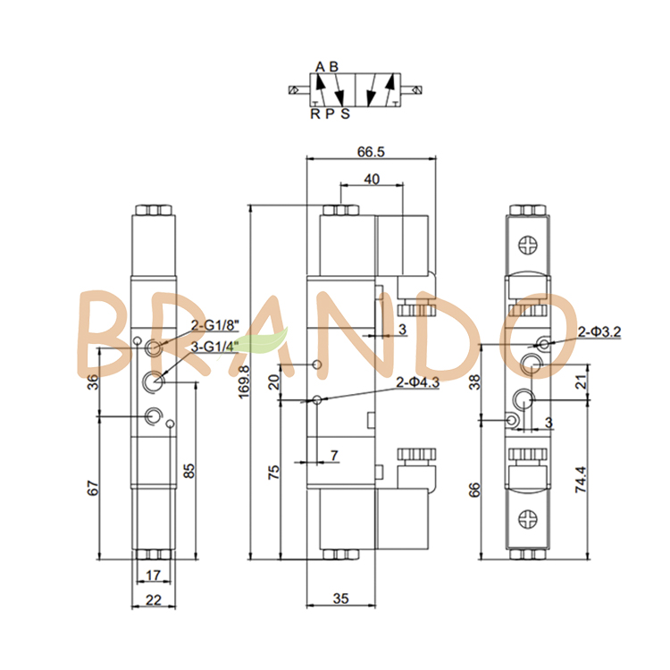Airtac Type Pneumatic Solenoid Valve 4V220-08 1/4'' China Manufacturers ...