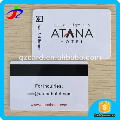Plastic Hotel Key Card With Magnetic Strip, High Quality Plastic Hotel ...