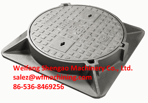 Customized Sand Casting Foundry Manhole Cover With Machining, High ...