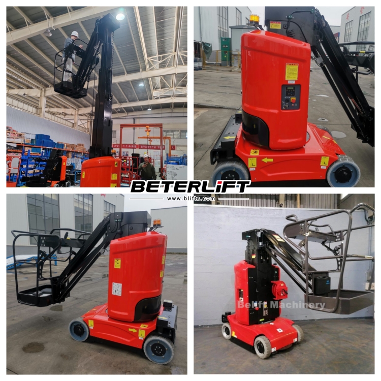 Small Articulated Fly Jib Electric Vertical Telescopic Boom Mast Lift ...