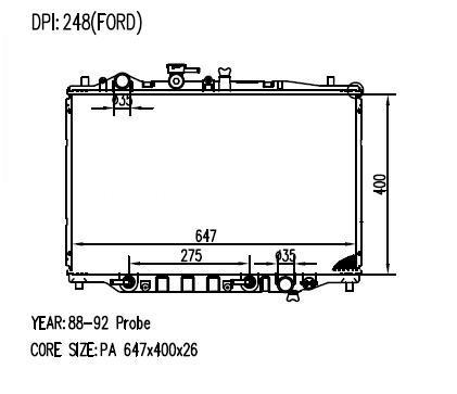 Auto Radiator For Ford Probe, High Quality Auto Radiator For Ford Probe ...