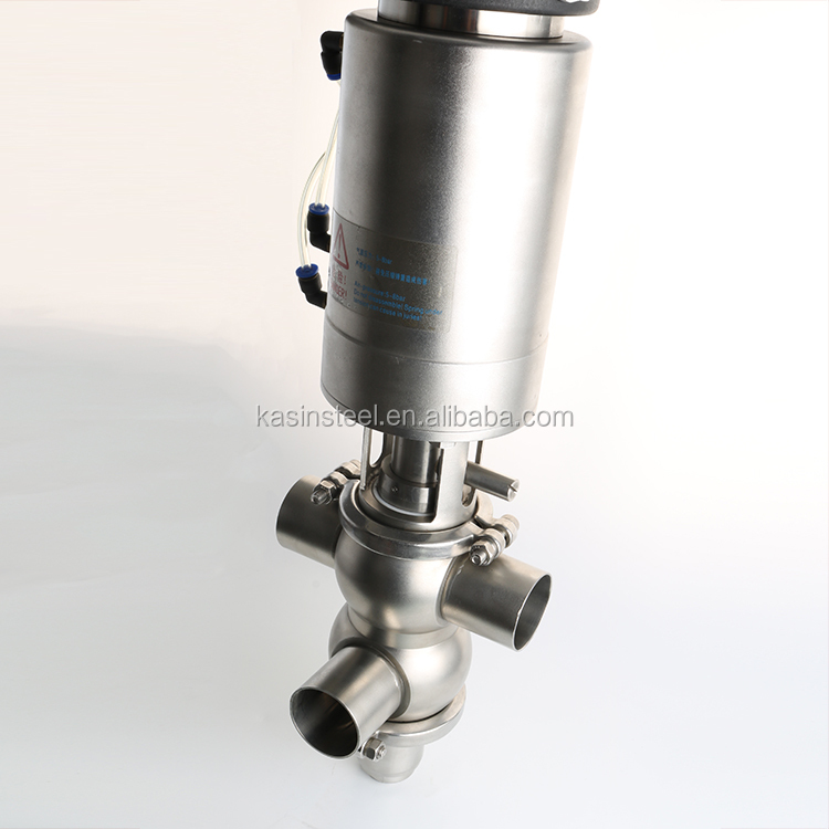 Sanitary Double Seat Mixproof Valve With Intelligent Head, High Quality ...