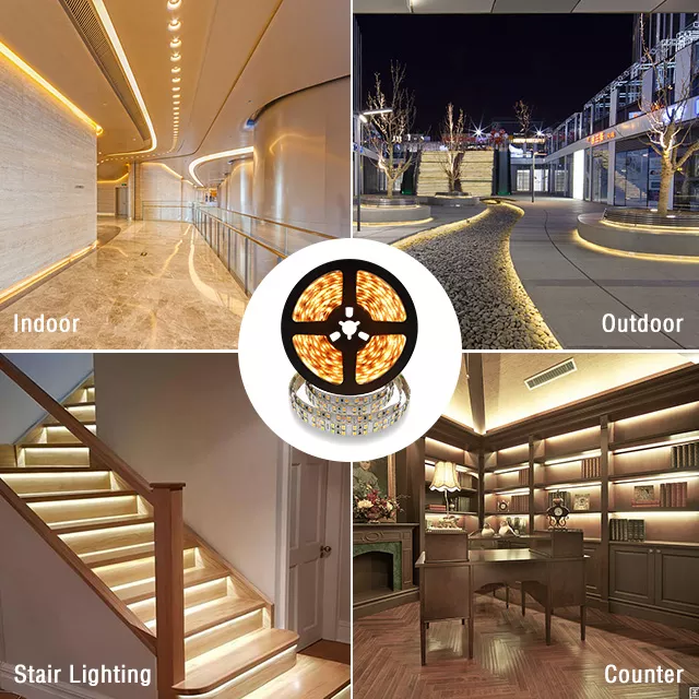 Flexible Dual Color Led Strip Light 2835smd 2700k+6500k 336leds/m 12v ...