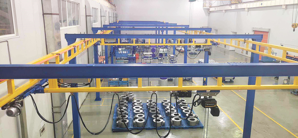 Overhead Warehouse Rail System With Hoists And Cranes, High Quality ...