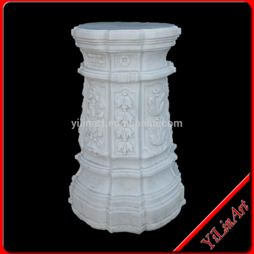 High Quality Polished Marble Stone Pillars, White Stone Pillars With ...