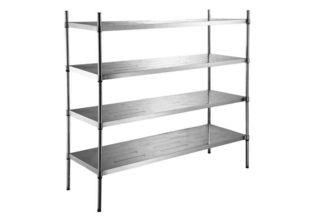 4 Tier Commercial Kitchen Stainless Steel Shelving Units Ss, High ...