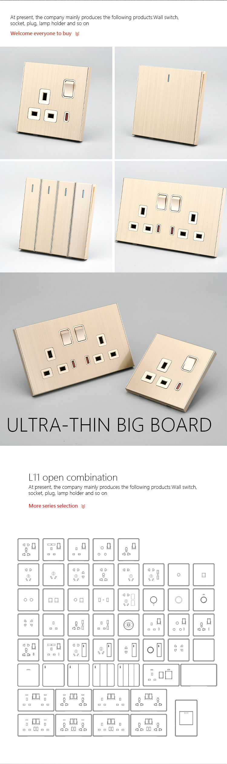 Klass 220v-250v British Standard Switches And Sockets - Hotel Wall ...