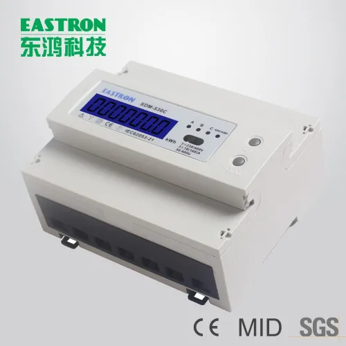 Sdm530c Three Phase Kwh Meter With Rs485, Din Rail Mounted Meter, High ...