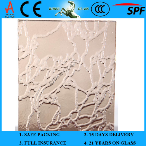 3-8mm Bronze Map Patterned Figured Glass With Ce & Iso9001, High ...