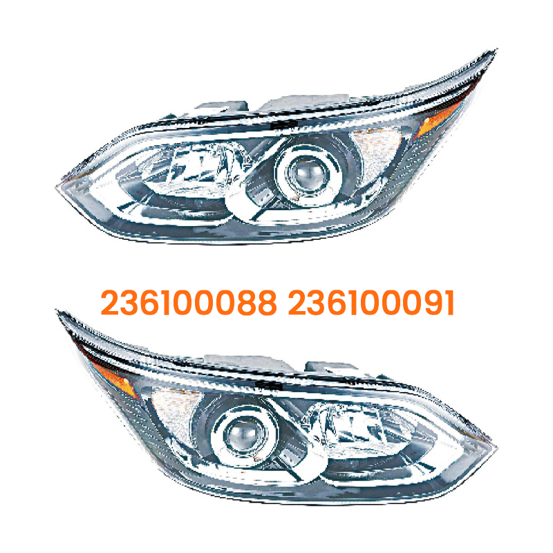 Kinglong Bus Led Headlight - Left (236100088) & Right (236100091), High ...