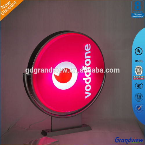 Round Rotating Acrylic Signage For Advertising, High Quality Round ...