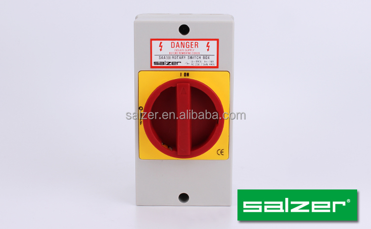 Salzer Saa100 100 Amp Isolator Switch Disconnect - Off-on 3 Pole Ip65 ...