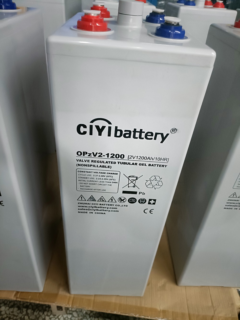 70% Dod Opzv 2v 1200ah Deep Cycle Solar Gel Battery - 5500 Cycles, High ...