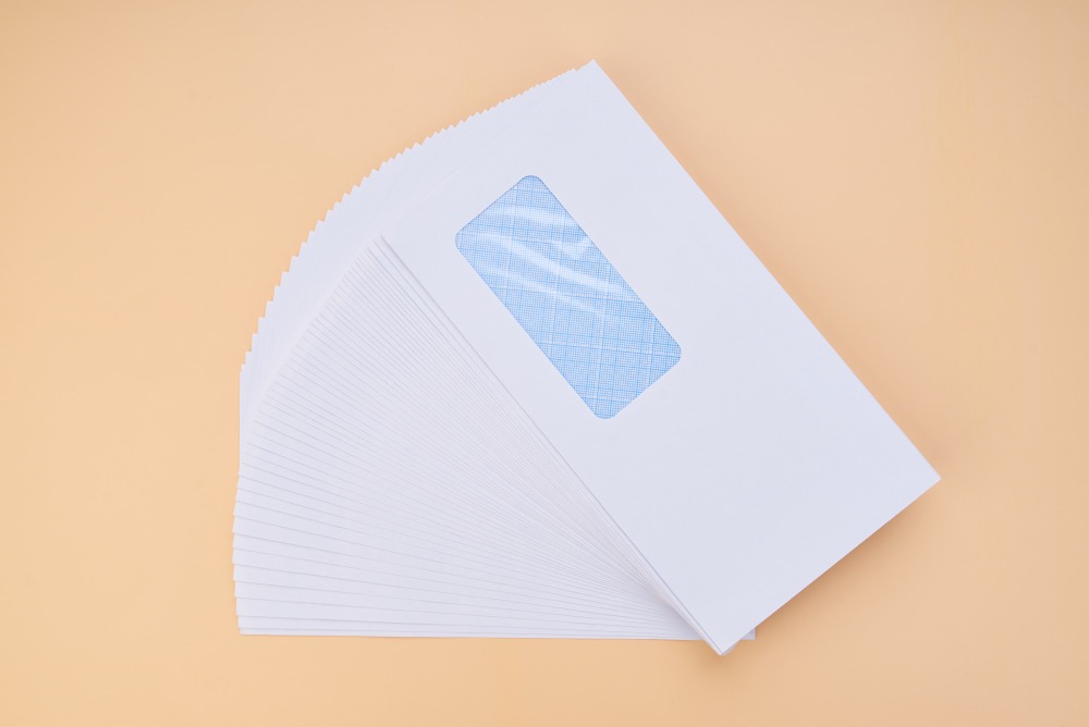 White Single Left Window Envelope For A4, High Quality White Single ...
