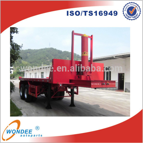 Hydraulic Tipping Container Flatbed Semi Trailer 20ft Container Truck ...