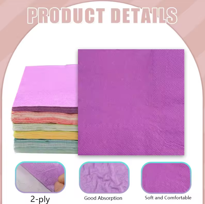 Colorful Pure Color Disposable Paper Napkins, High Quality Colorful ...