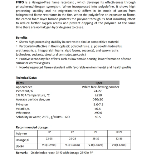Proflame PNPO Halogen free flame retardant for PP China Manufacturers ...
