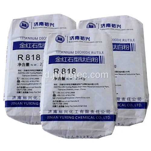 Cina Yuxing Anatase Titanium dioksida A1 Rutile TiO2 R818 Produsen