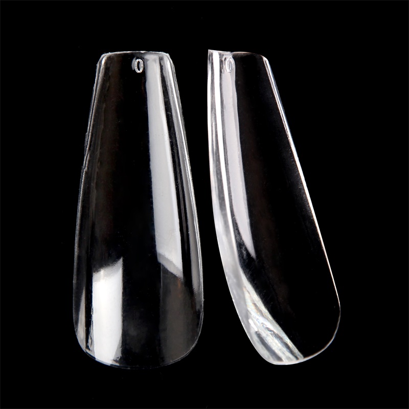 Nadeco Long Coffin Soak Off Gel Nail Tips - Press On Style Full Cover ...