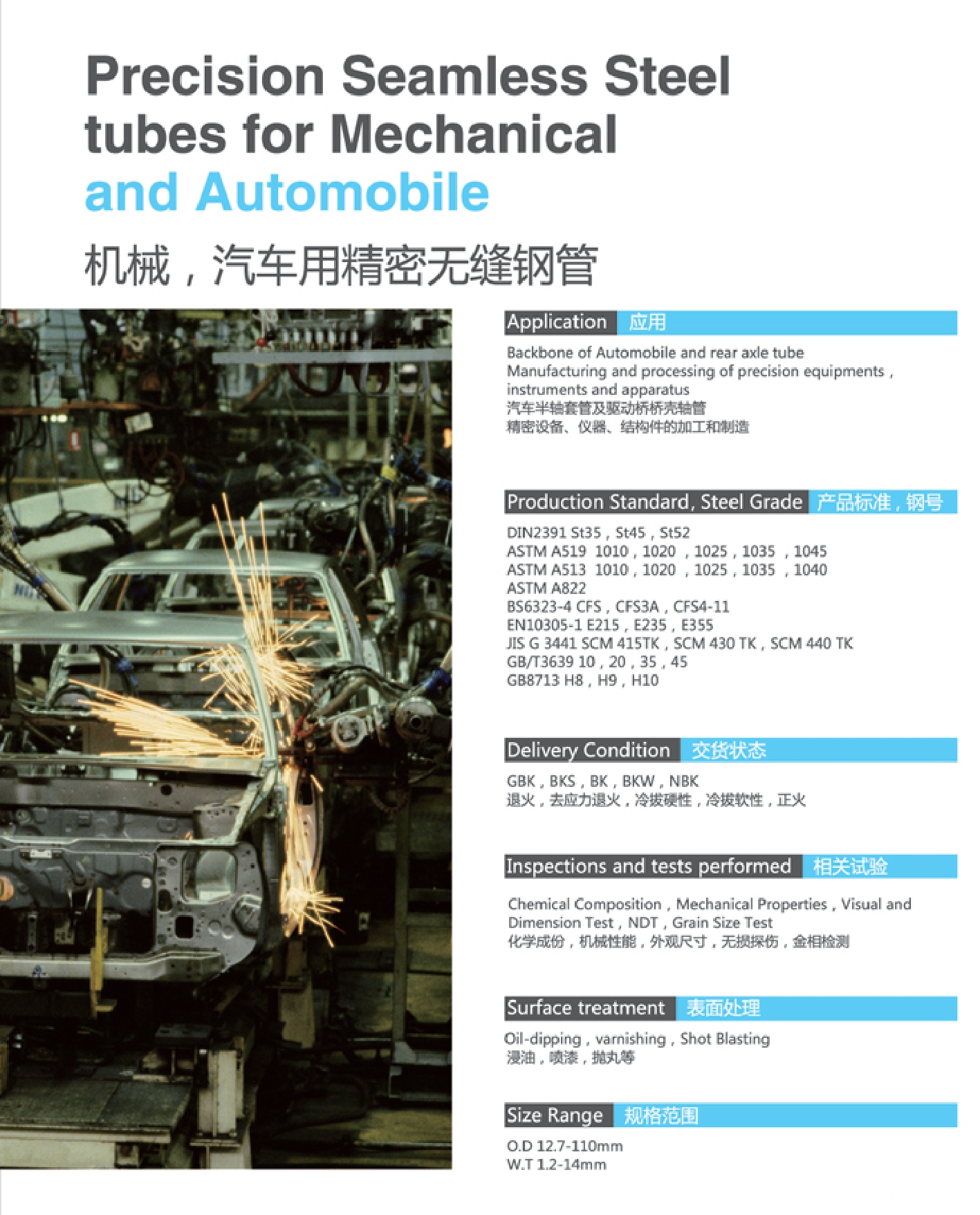 St52 Precision Honed Hydraulic Cylinder Pipe, High Quality St52 ...