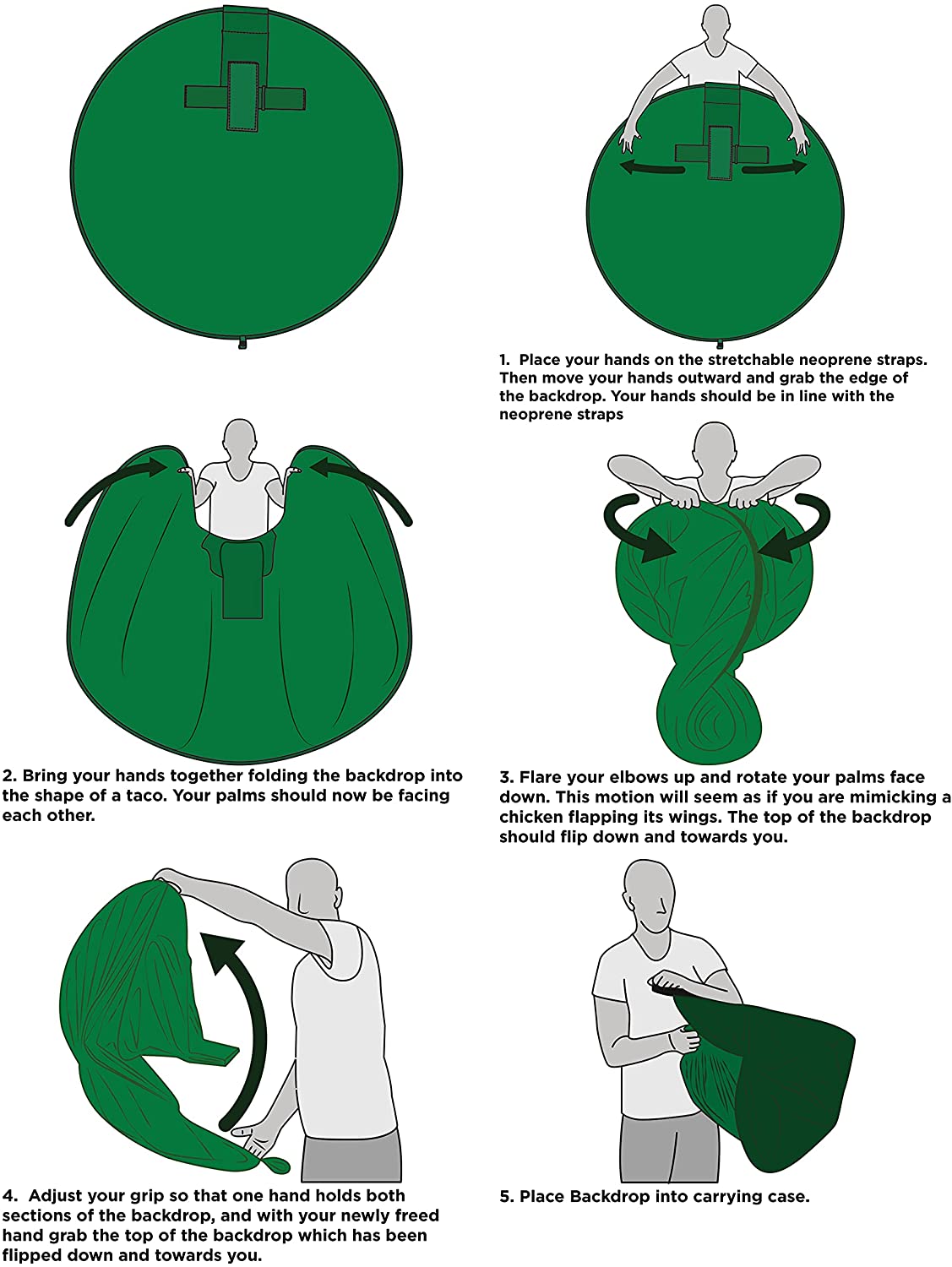 Studio Collapsible Muslin Green Screen Backdrop, High Quality Studio ...