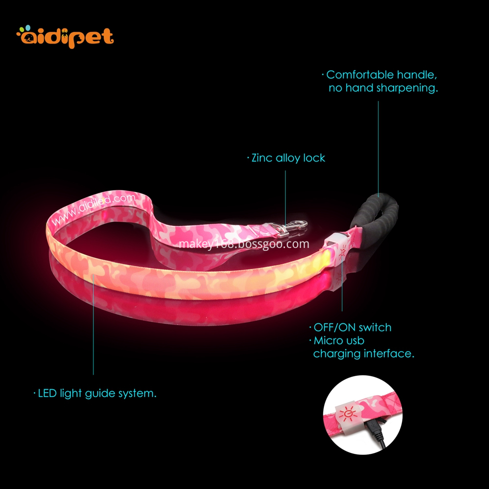 Nylon Rechargeable Glow Safety Led Dog Lead, High Quality Nylon ...