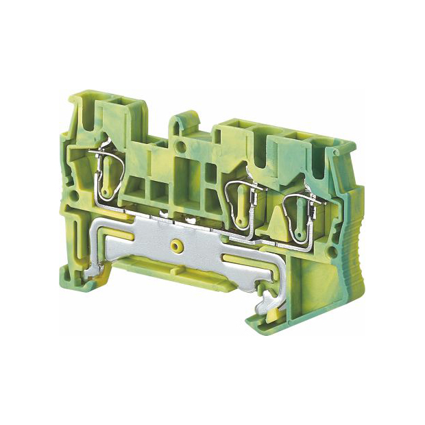 Din Rail Terminal Block St2.5-twin-pe One In Two Out Spring Ground ...
