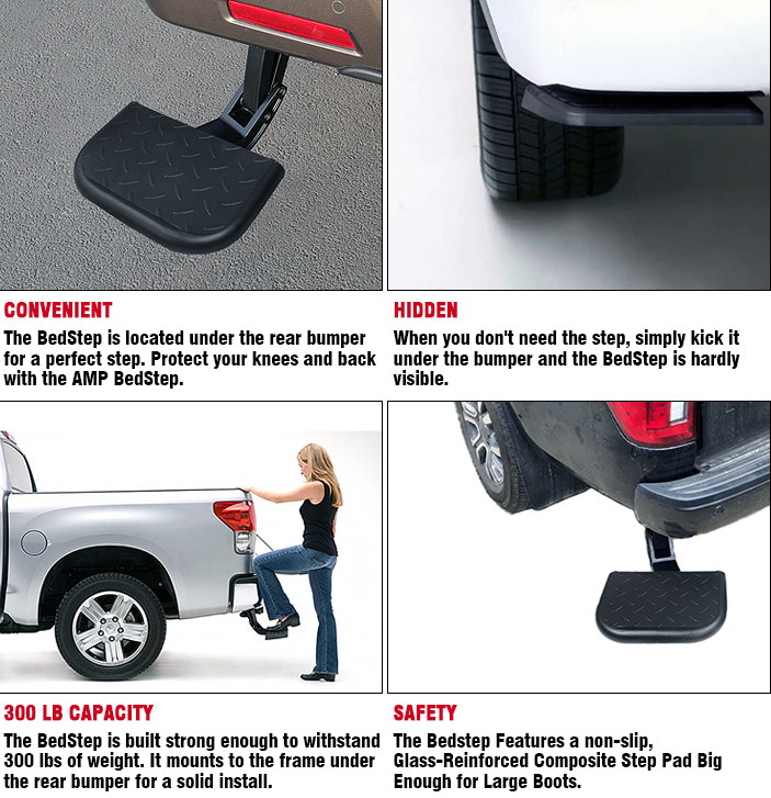 Universal 4x4 Retractable Pickup Truck Tailgate Bed Steps For Ford ...