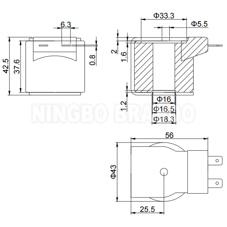 12VDC 16.5W 19W Solenoid Coil For Tomasetto AT04 AT98 Reducer China ...