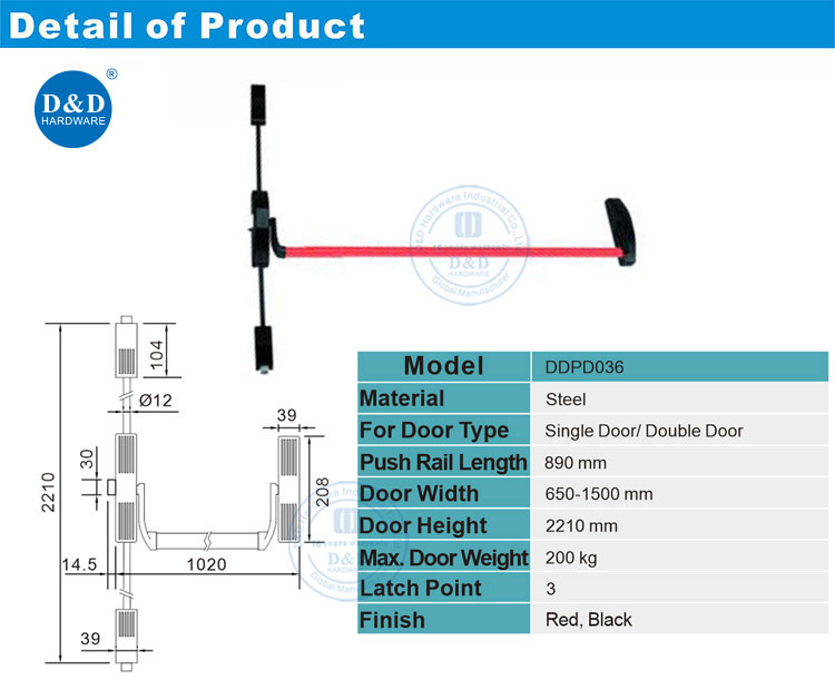 Fire Escape Door Push Bar, High Quality Fire Escape Door Push Bar on ...