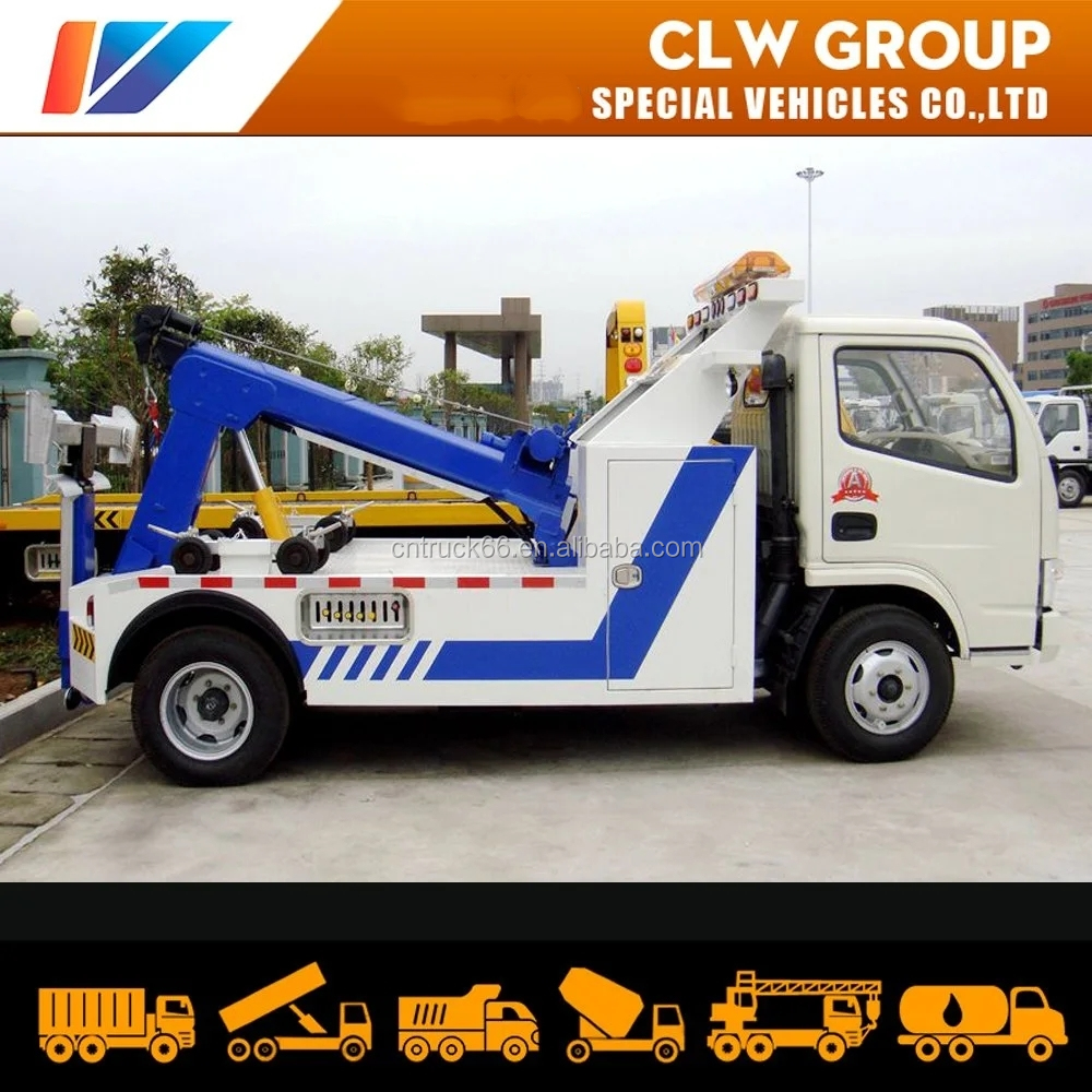 Dongfeng Mini Wheel Lifting Rollback Trucks Integrated Tow And Crane ...
