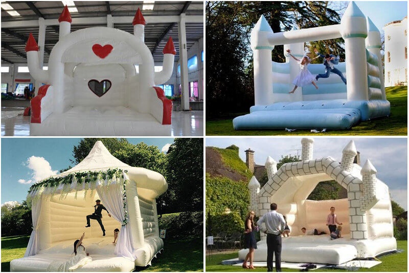 5x4x4m Inflatable White Wedding Jumping Bouncy House Castle With Tent ...