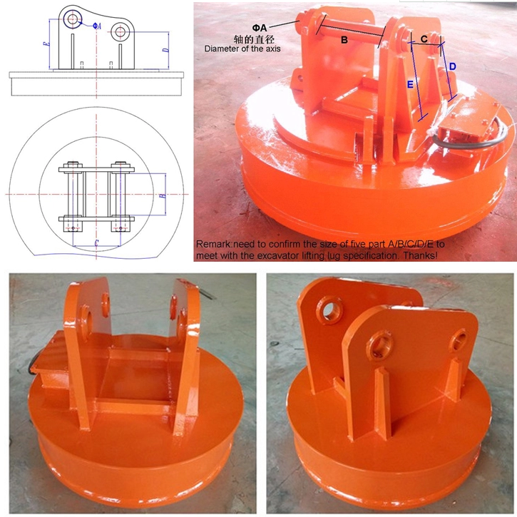 Steel Scrap Excavator Magnet For Lifting And Handling, High Quality ...